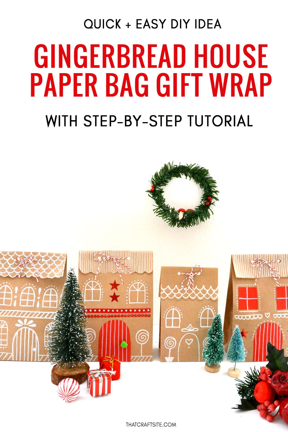 How to Make Christmas Gingerbread Houses Out of Brown Paper Bags